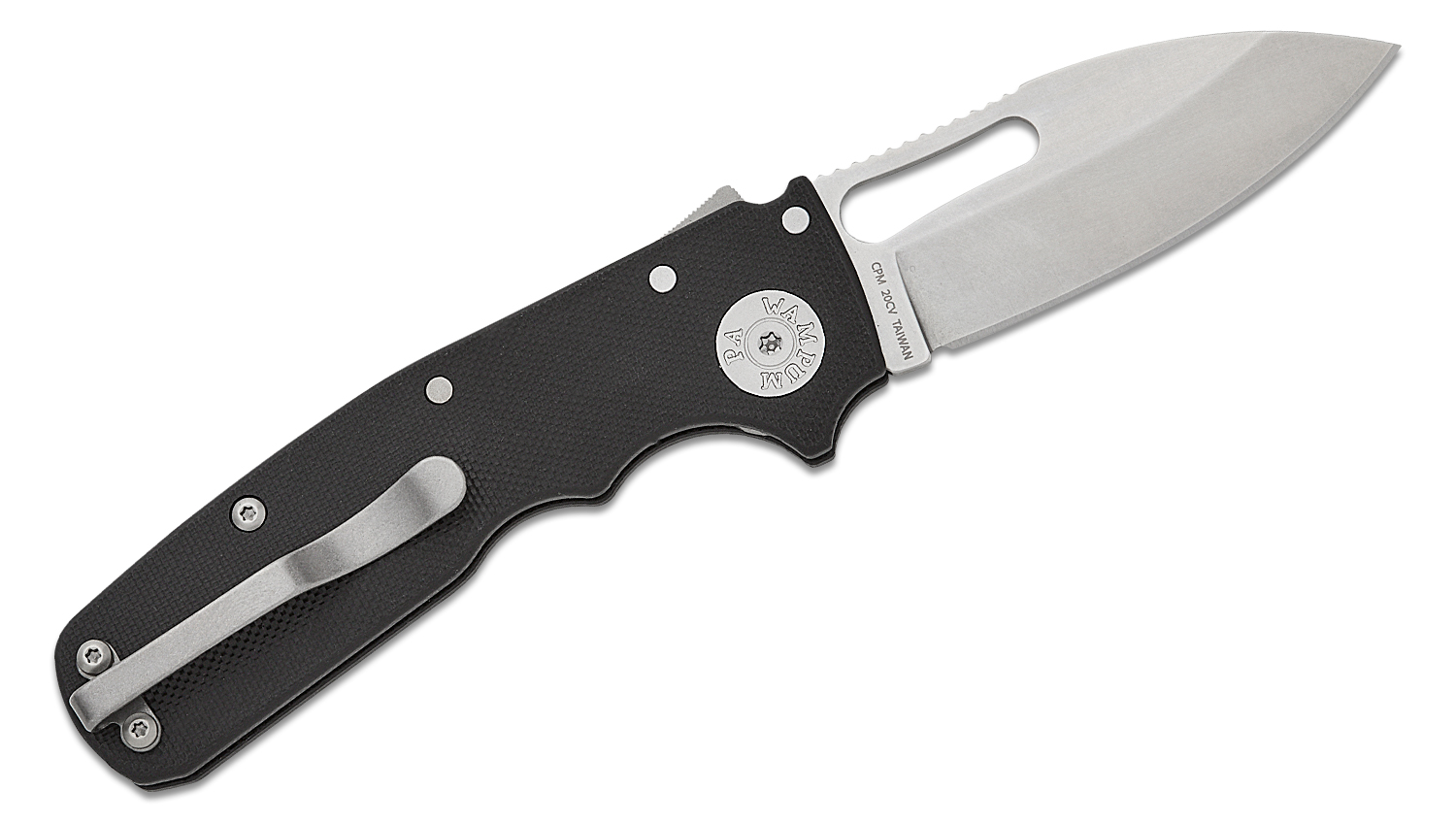 Andrew Demko AD20.5 Shark Cub Shark Lock Folding Knife 2.75" CPM-20CV Stonewashed Slicer Shark ...