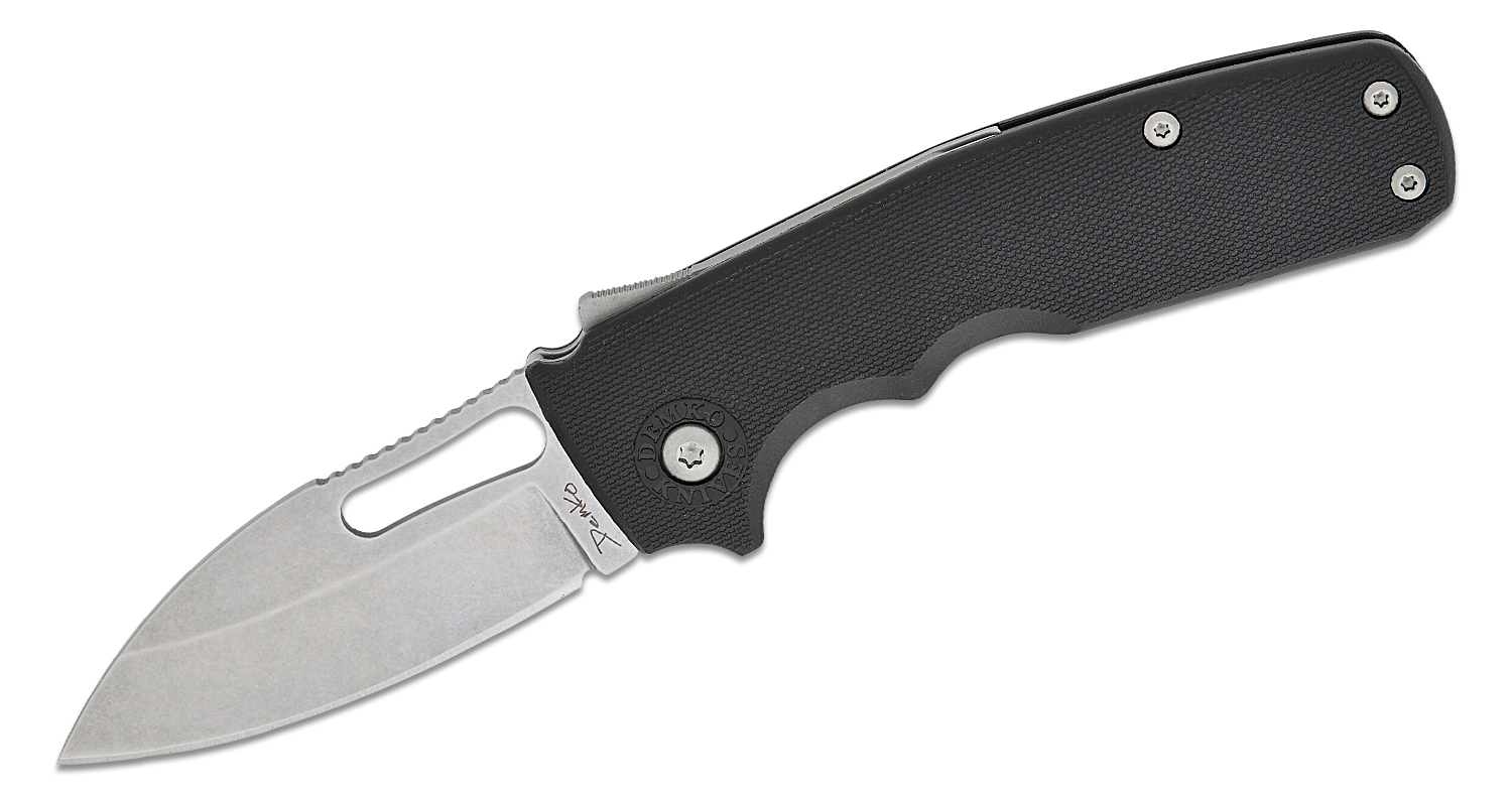 Andrew Demko AD20.5 Shark Cub Shark Lock Folding Knife 2.75" AUS-10A Stonewashed Slicer Shark ...