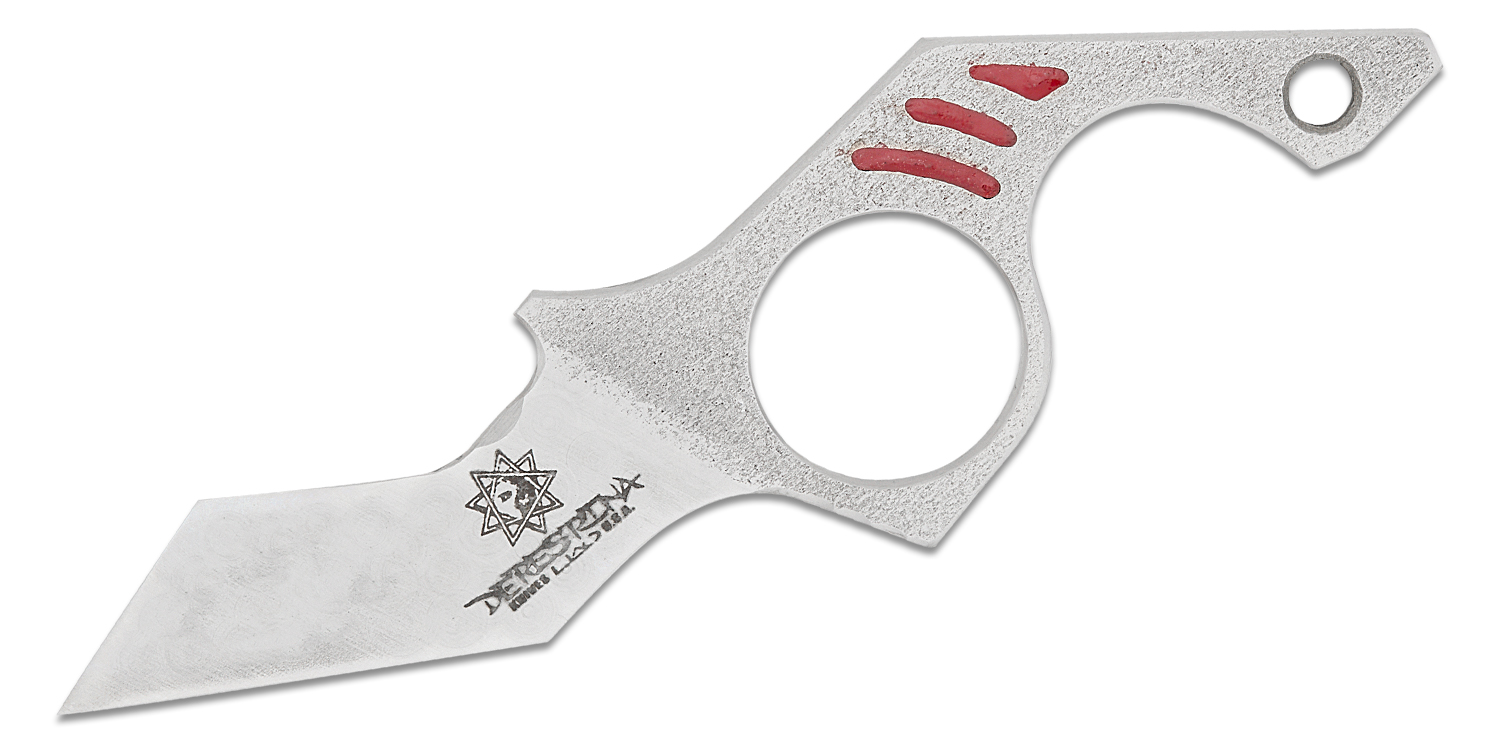 Derespina Custom "Nix" Fixed Neck Knife 2.5" 154CM Chisel Ground Double ...