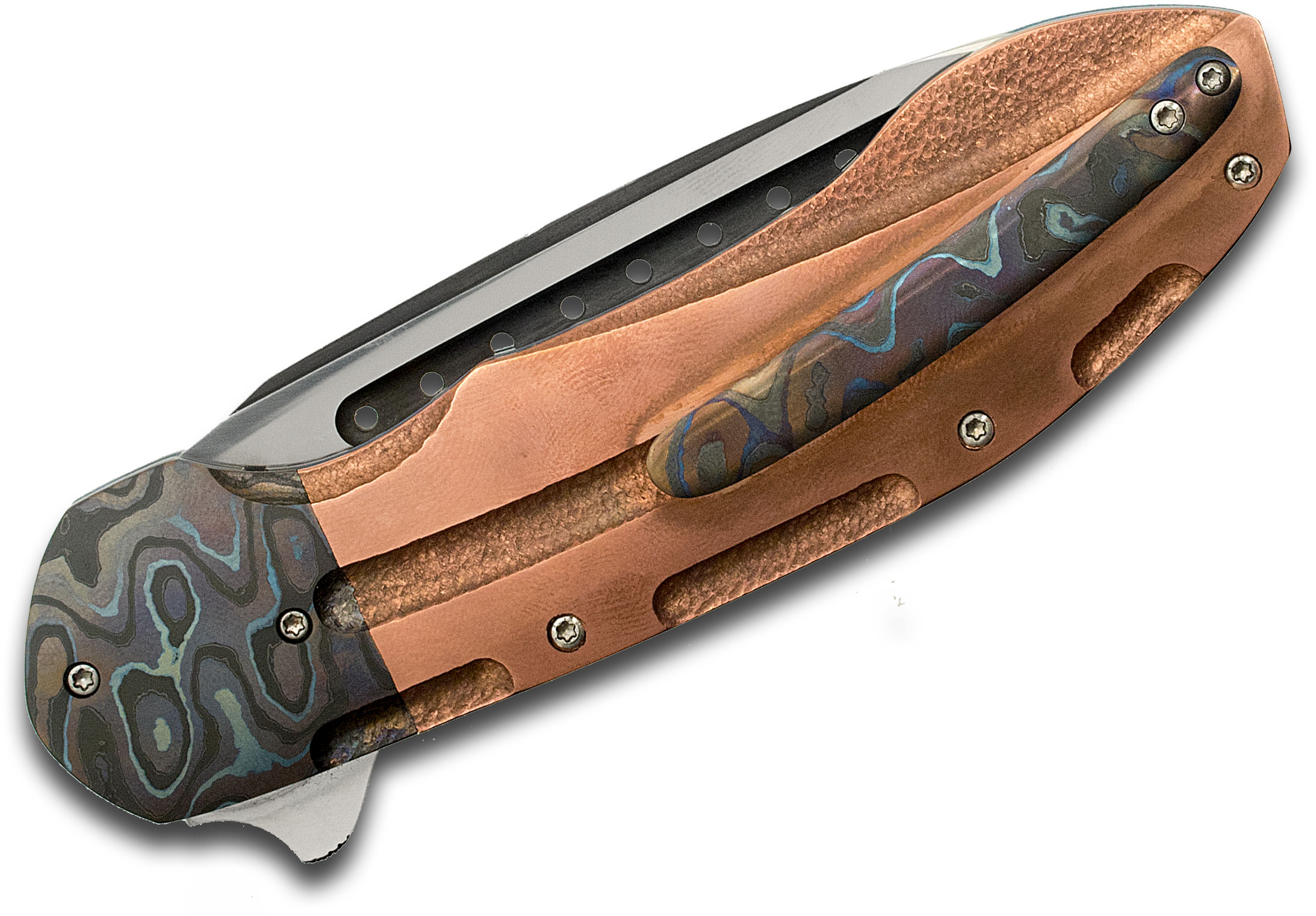 JD van Deventer Custom Kenpachi Flipper 3.375" N690 Two-Tone Tanto ...