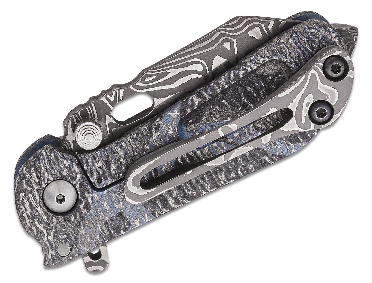 DireWare Custom M8-Mini Flipper Knife 3" Nichols Low-Layer Damascus ...