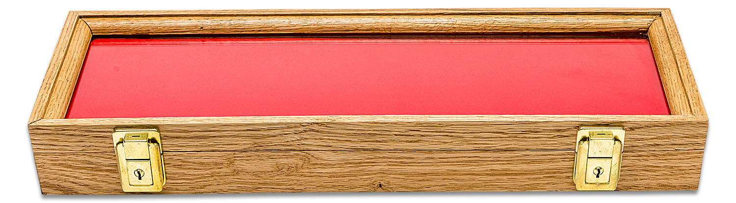 S&D Enterprises Oak Wood Display Case 7" x 18" x 1.875" - KnifeCenter - 204