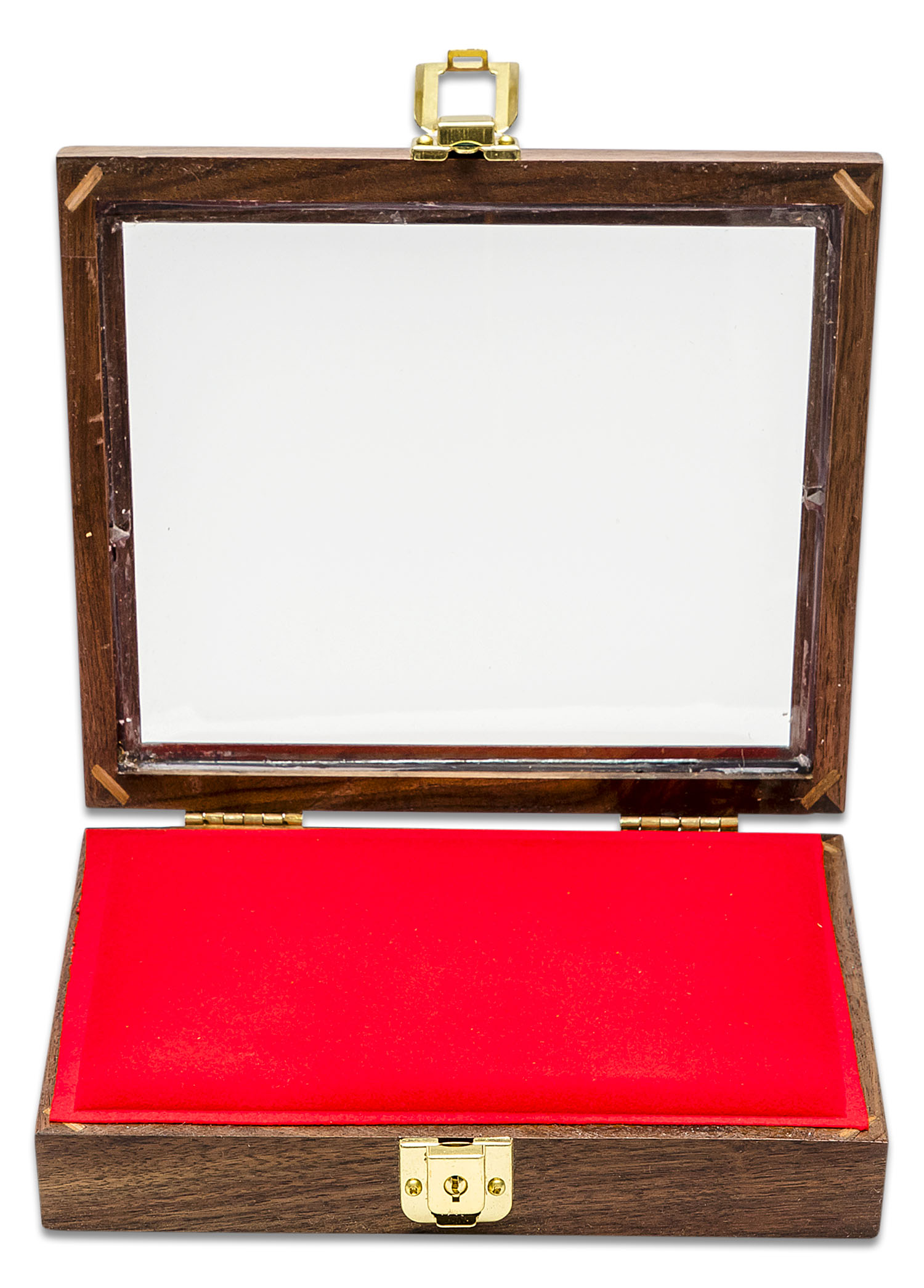 S&D Enterprises Walnut Wood Display Case 7.5" x 9.5" x 1.875 ...