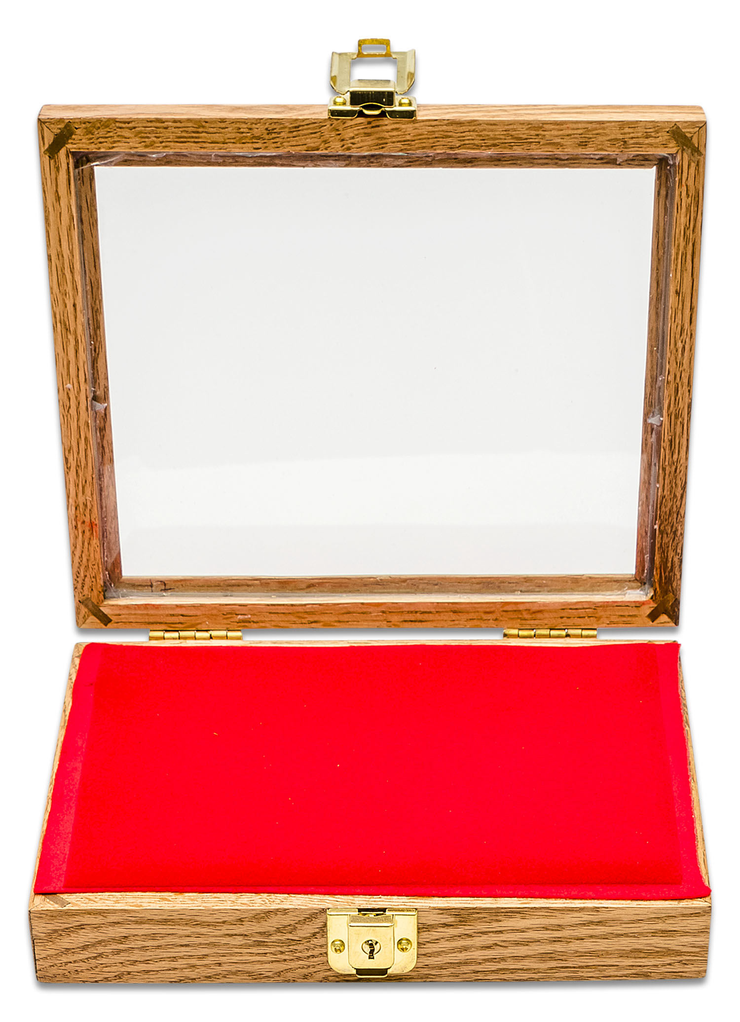 S&D Enterprises Oak Wood Display Case 7.5" x 9.5" x 1.875 ...