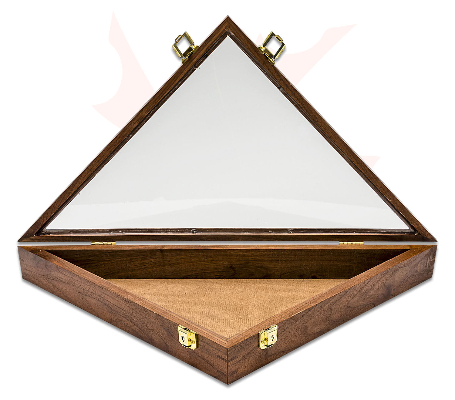S&D Enterprises Walnut Flag Display Case - Outside Measurements 18" x ...