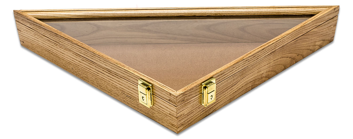 S&D Enterprises Oak Flag Display Case - Outside Measurements 18" x 18 ...