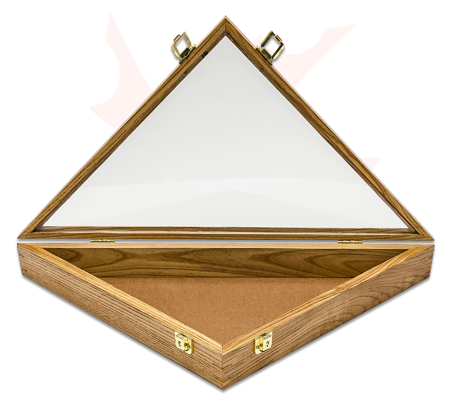 S&D Enterprises Oak Flag Display Case - Outside Measurements 18" x 18 ...