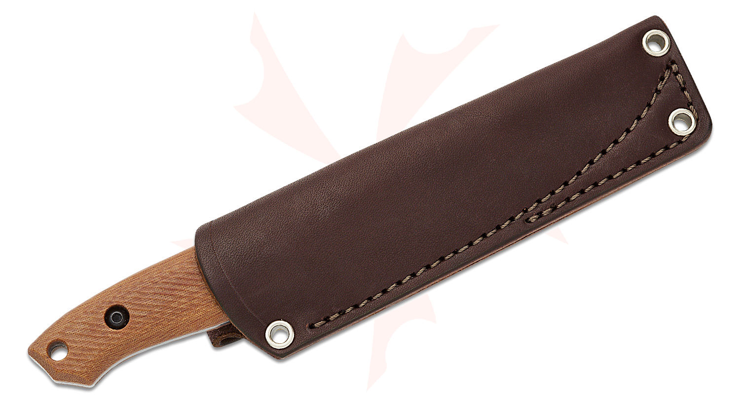 Dogwood Custom Knives Echo-3 Fixed Blade Knife 4.13" S35VN Stonewashed ...
