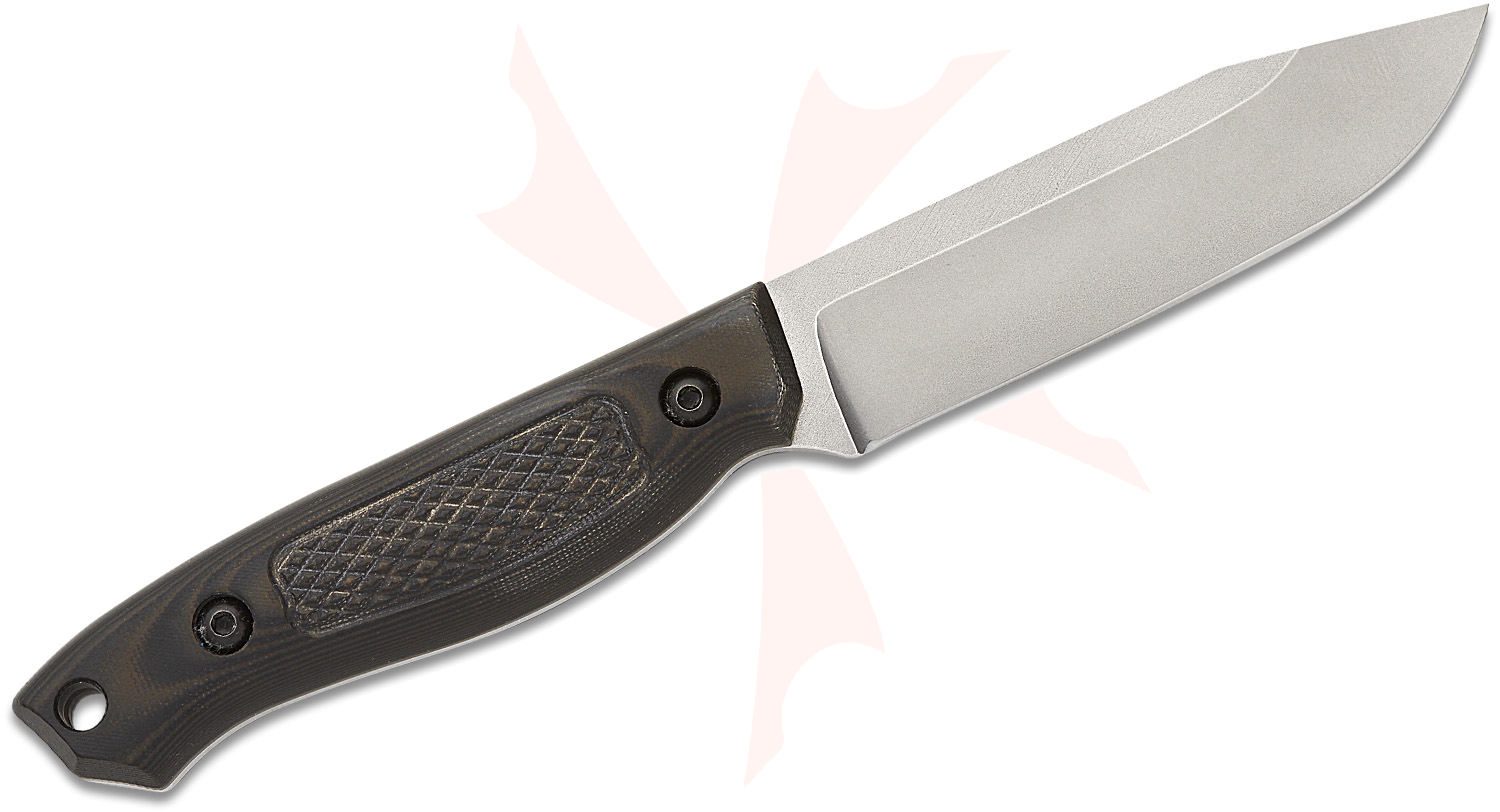 Dogwood Custom Knives Echo-3 Fixed Blade Knife 4.13" S35VN Stonewashed ...