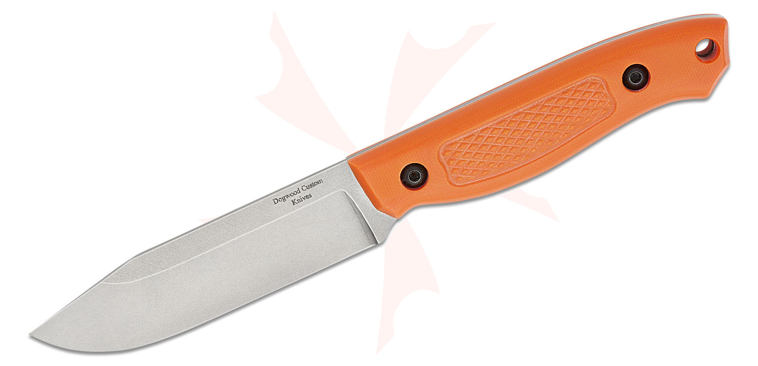 Dogwood Custom Knives Echo-3 Fixed Blade Knife 4.13" S35VN Stonewashed ...