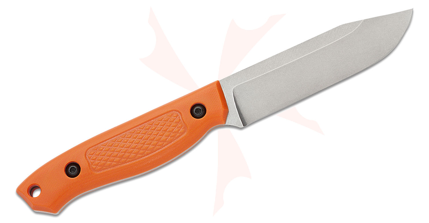 Dogwood Custom Knives Echo-3 Fixed Blade Knife 4.13" S35VN Stonewashed ...