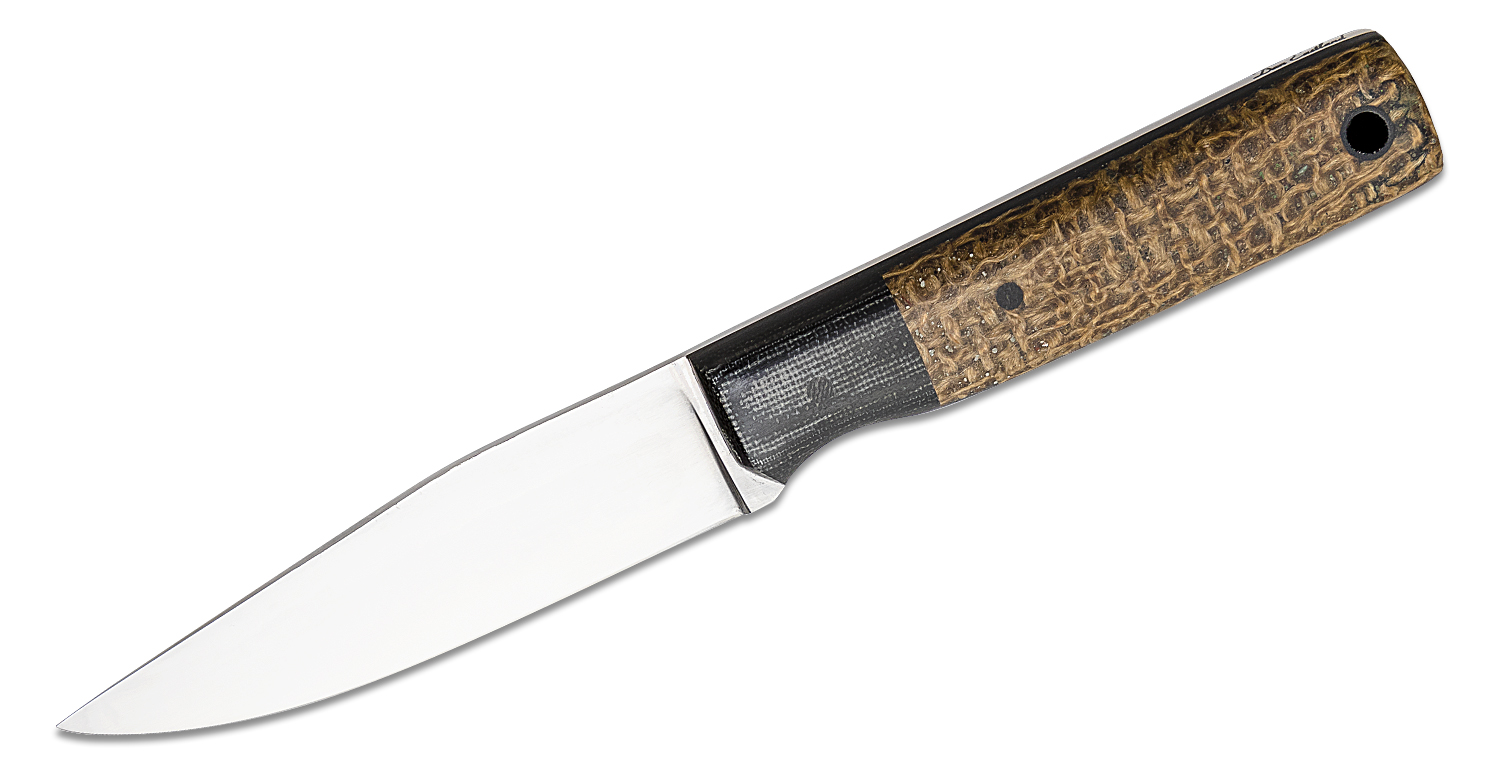 Dogwood Custom Knives Cub 3.5" CPM-MagnaCut Fixed Blade Knife, Coffee ...