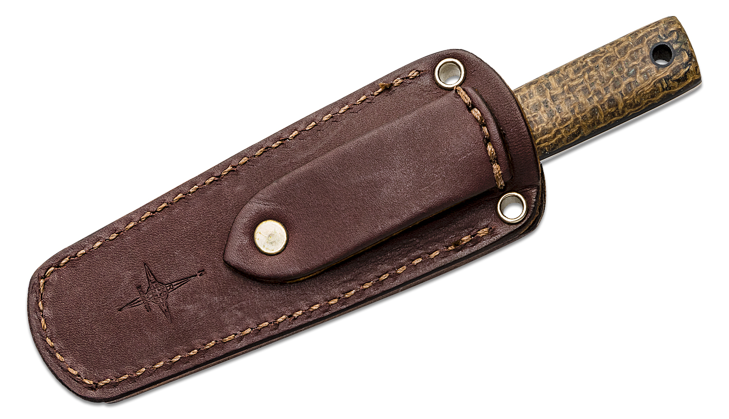 Dogwood Custom Knives Cub 3.5" CPM-MagnaCut Fixed Blade Knife, Coffee ...