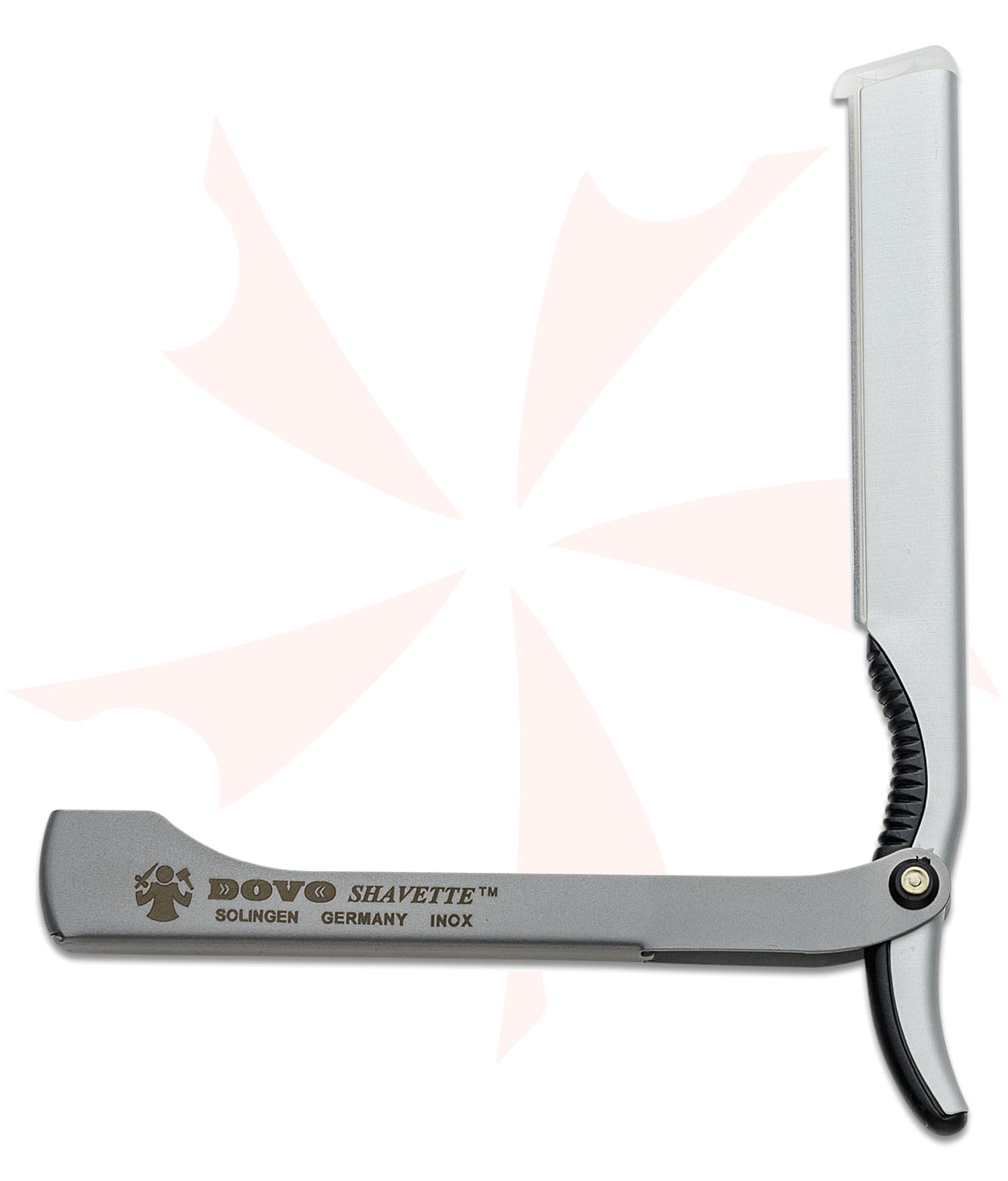 DOVO Shavette Replaceable Blade Straight Razor, Silver Aluminum Handle ...