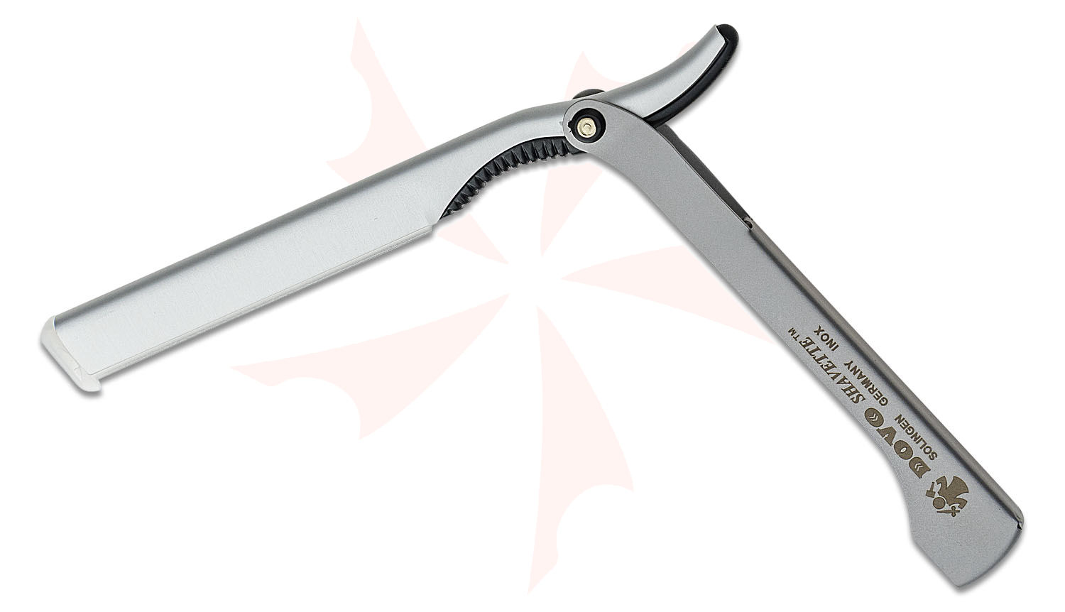 DOVO Shavette Replaceable Blade Straight Razor, Silver Aluminum Handle ...