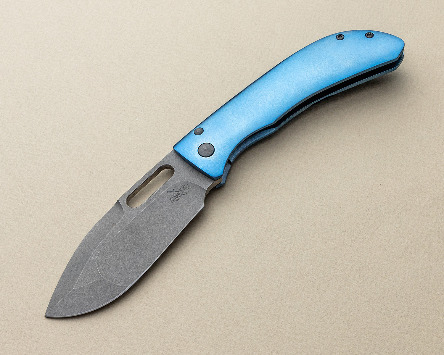 Patrick Doyle Custom Highwaymen Folding Knife 3.875" CPM-S110V Drop ...