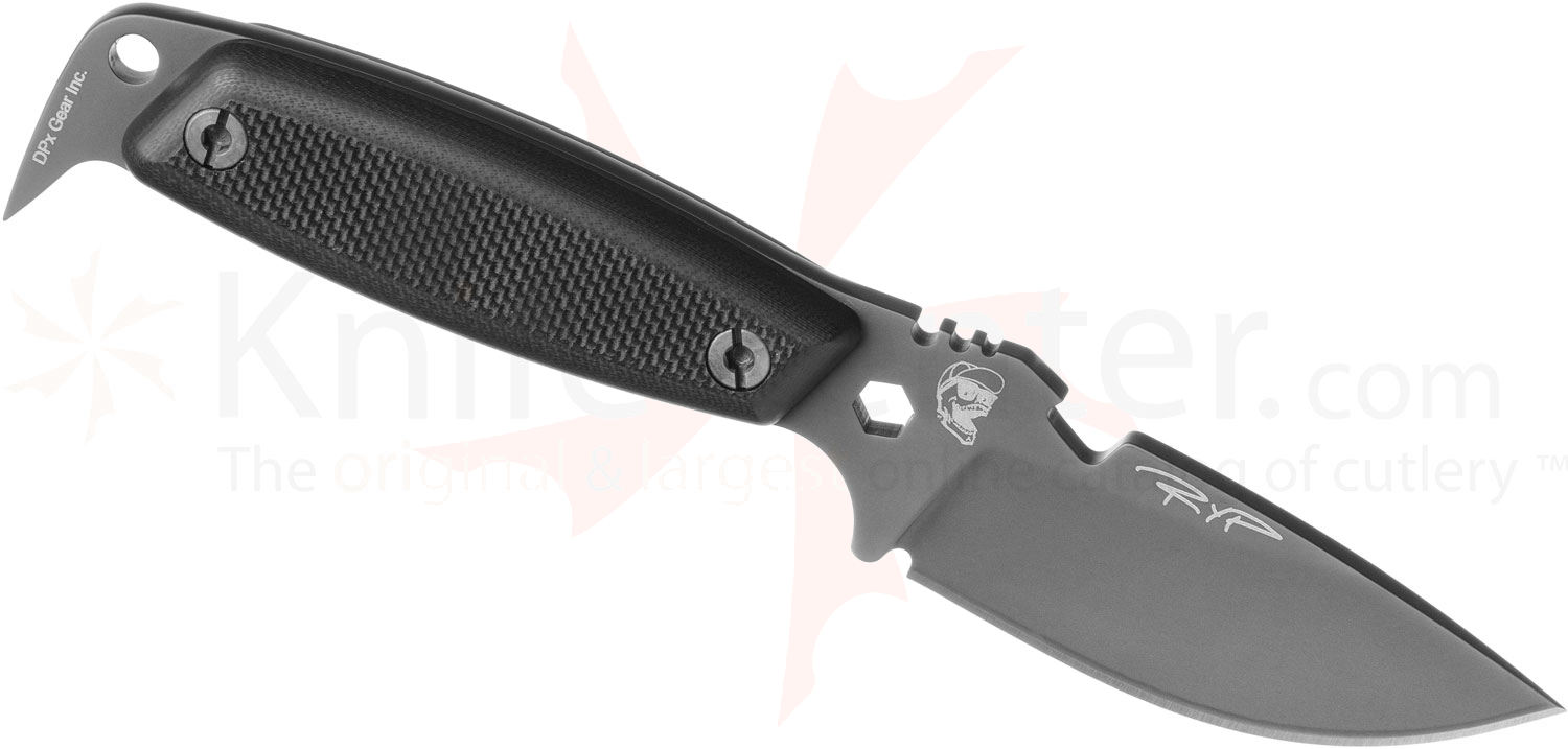 DPx Gear HEST II Assault Fixed 3.15" Plain Black Niolox Blade, Black ...