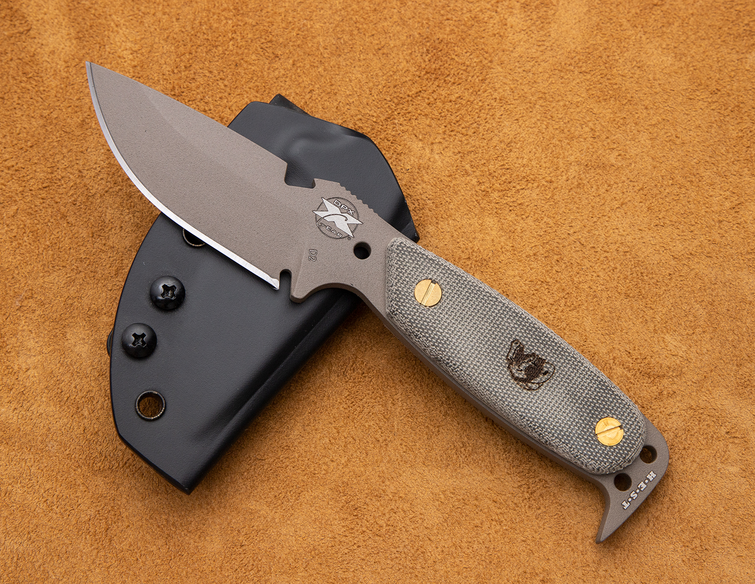 DPx Gear HEST Original Fixed Blade Knife 3.13" D2 Desert Tan Powder ...