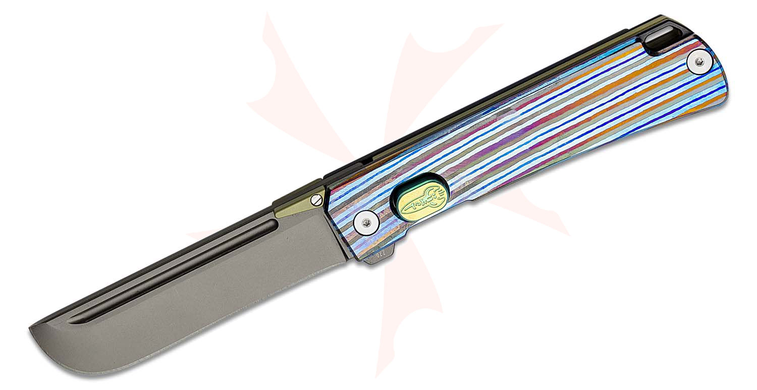 D Rocket Designs Mid-Tech Jupiter Flipper Knife 3" VG-10 Black PVD ...