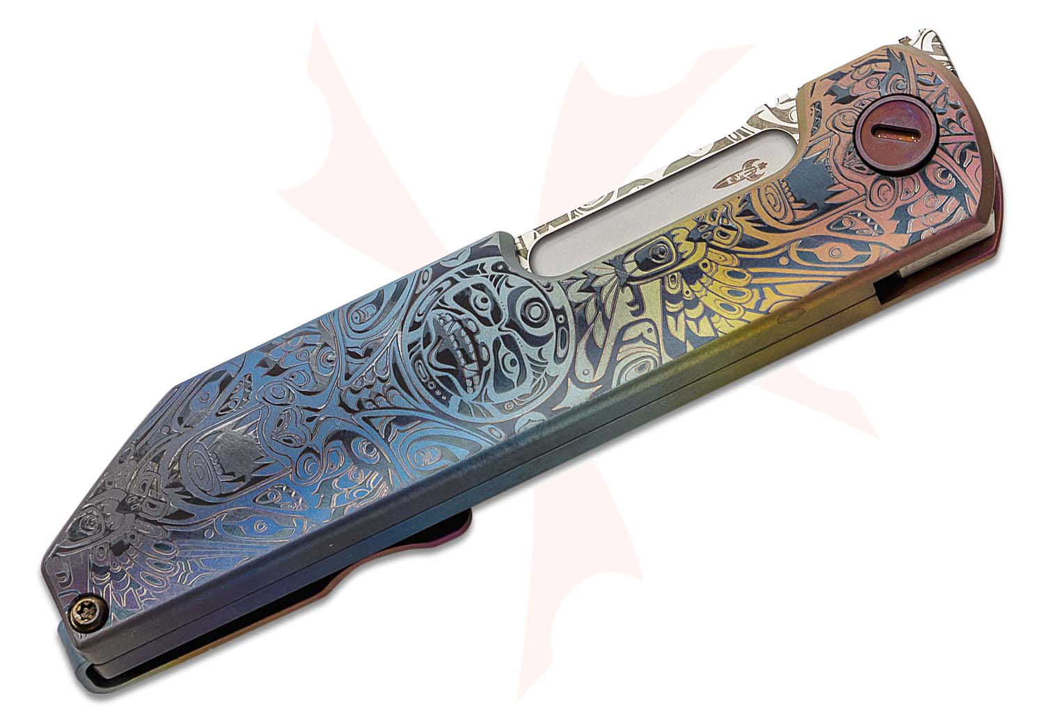 D Rocket Designs Mid-Tech Revenge "Fukushu" Front Flipper Knife 3" M390 ...