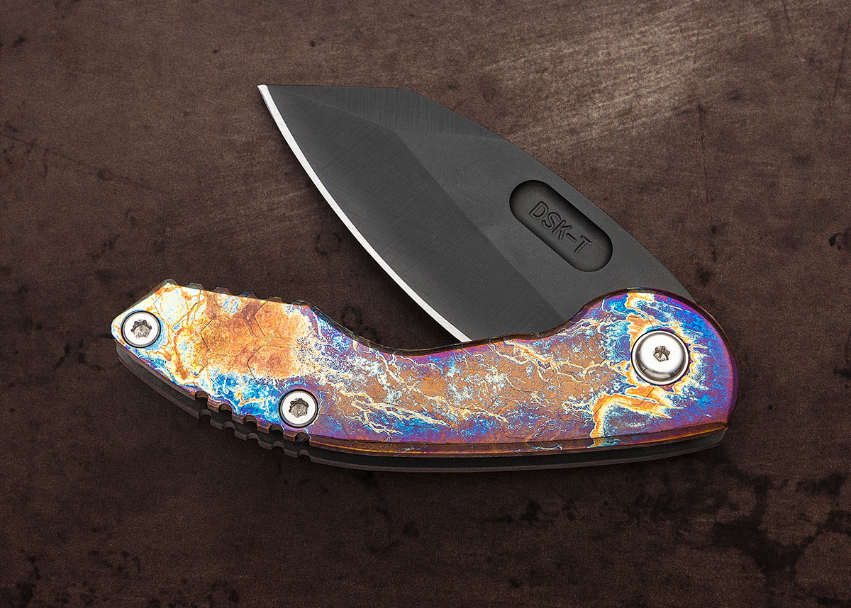 DSK Tactical Custom VX #57 Folding Knife 3" CPM-154 Black PVD Blade and ...