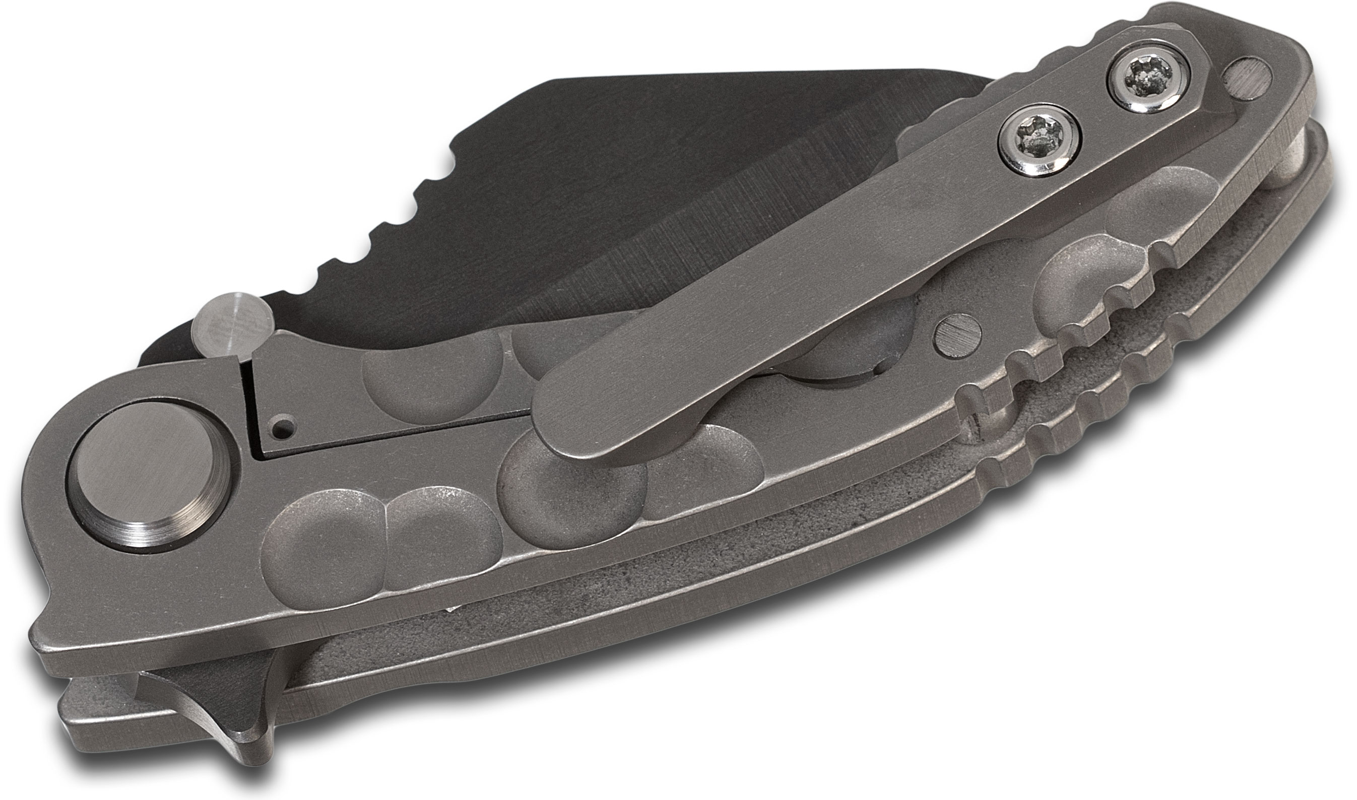 DSK Tactical Custom UX-F Folding Knife 2.75" CPM-154 Black Wharncliffe ...