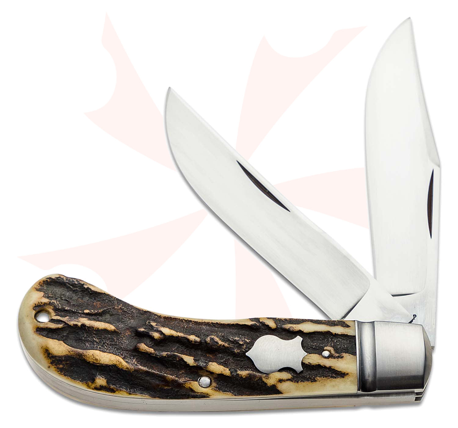 Jim Dunlap Custom Two-Blade Saddlehorn Trapper Traditional Folding ...