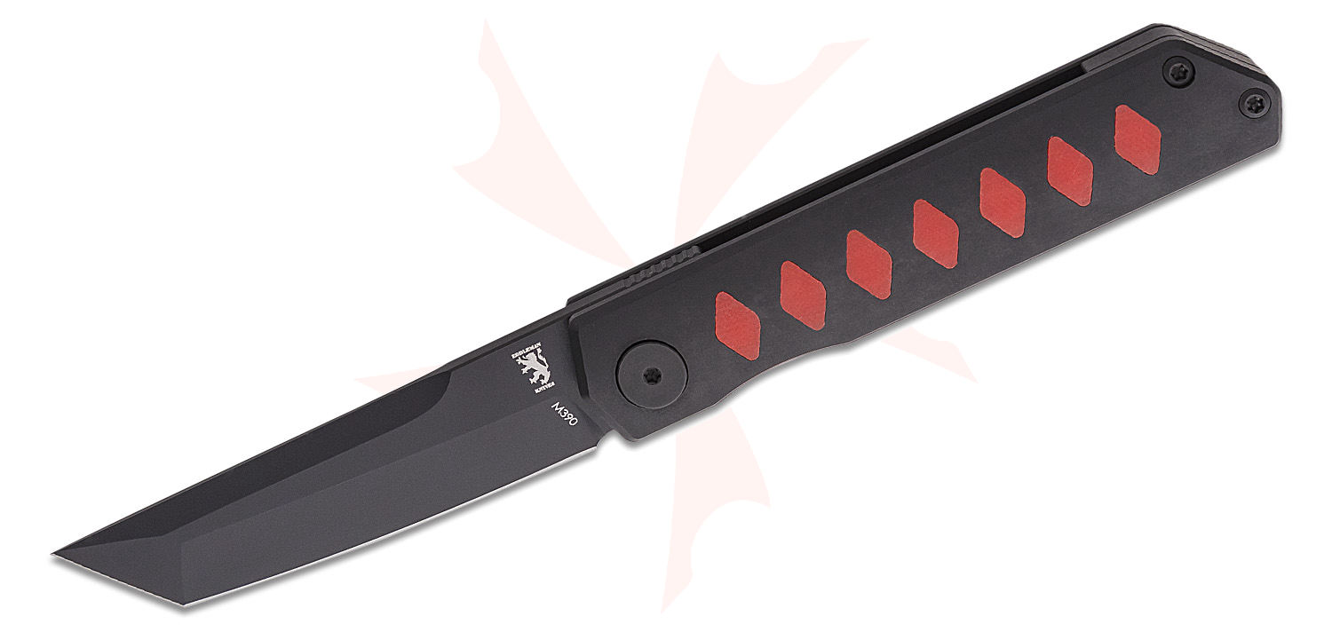 Sam Eddleman AP Tanto Front Flipper Knife 3.15" M390 Black PVD Compound ...