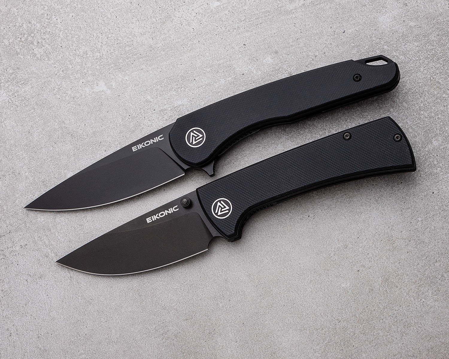 EIKONIC Knives Brian Brown Dromas Flipper Knife 3.25" D2 Black ...