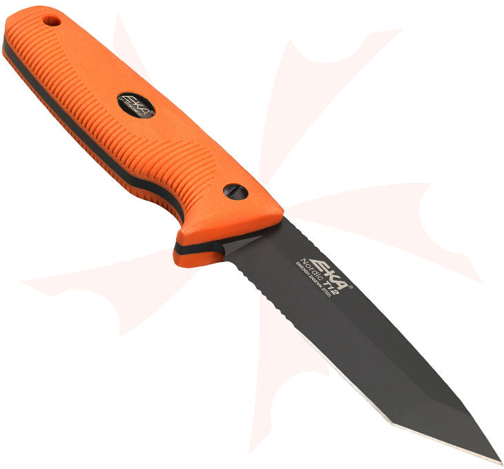 EKA Nordic T12 Tactical Fixed 4.72" Black Sandvik 12C27 Tanto Combo ...