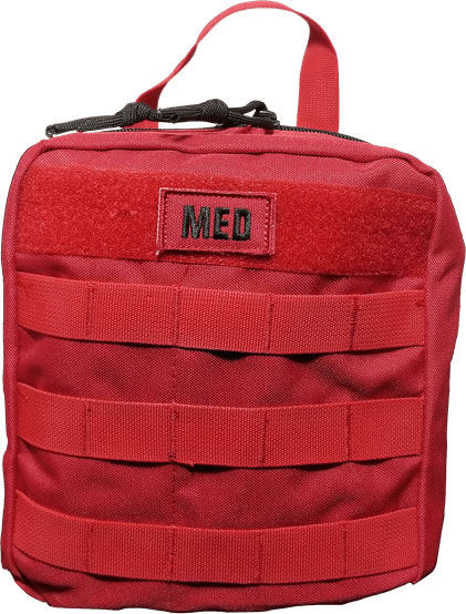 Elite First Aid Level 1 IFAK, Red Pull Away Molle Bag, Bulk Packed ...