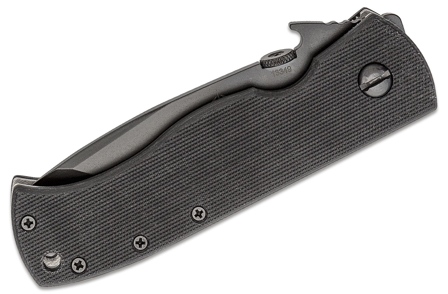 Emerson CQC7-BW Folding Knife 3.3" Black Plain Tanto Blade with Wave ...