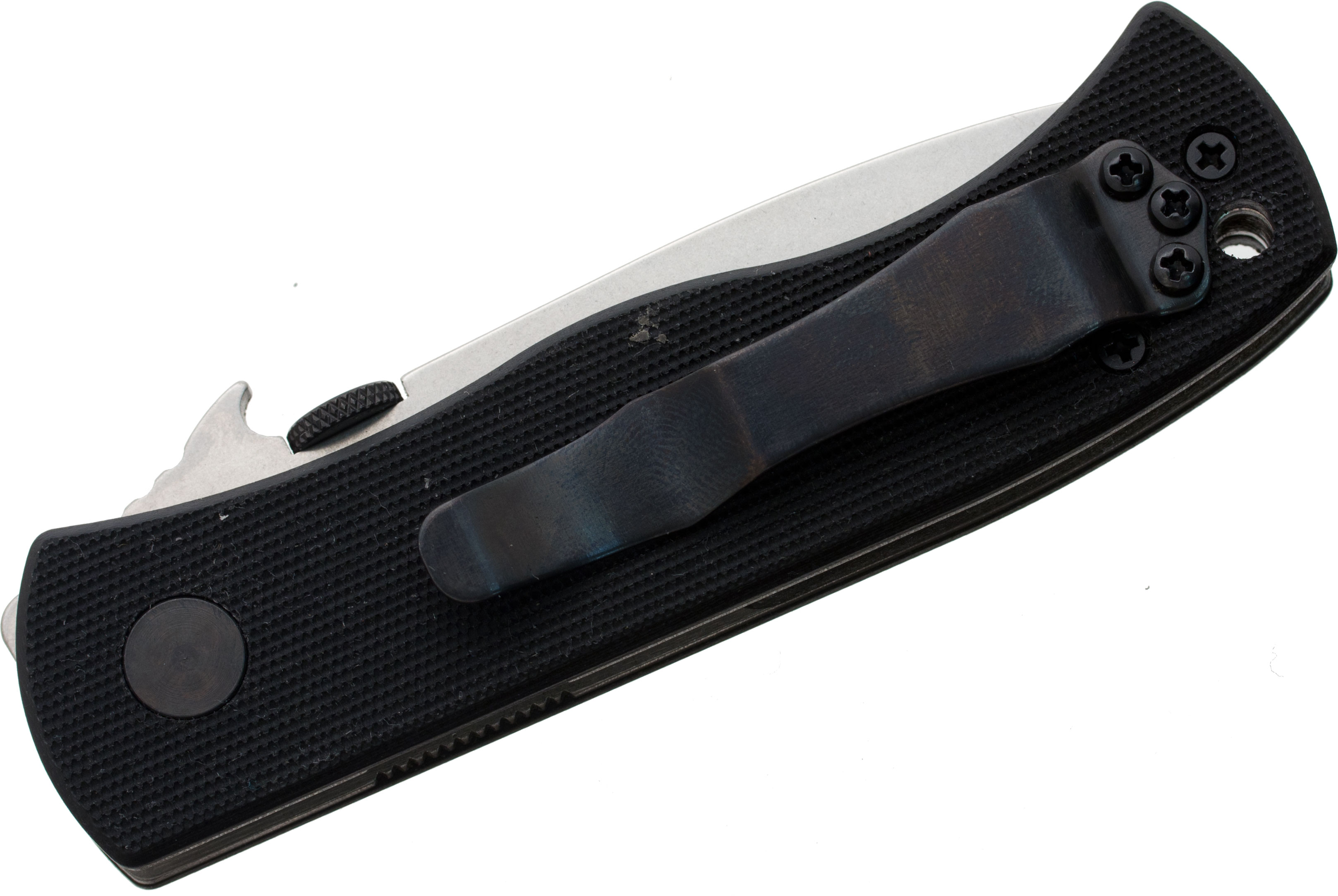 Emerson Mini CQC7 Folding Knife 2.9" Stonewash Plain Tanto Blade with ...