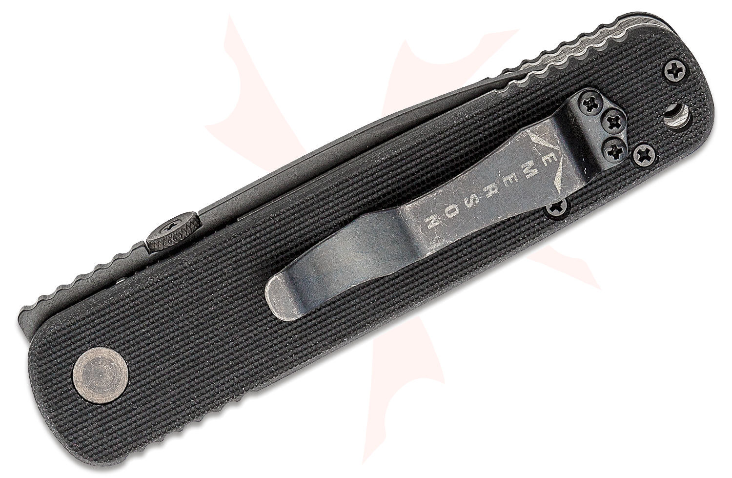 Emerson A-100 Folding Knife 3.6" Black Plain Blade, Black G10 Handles ...