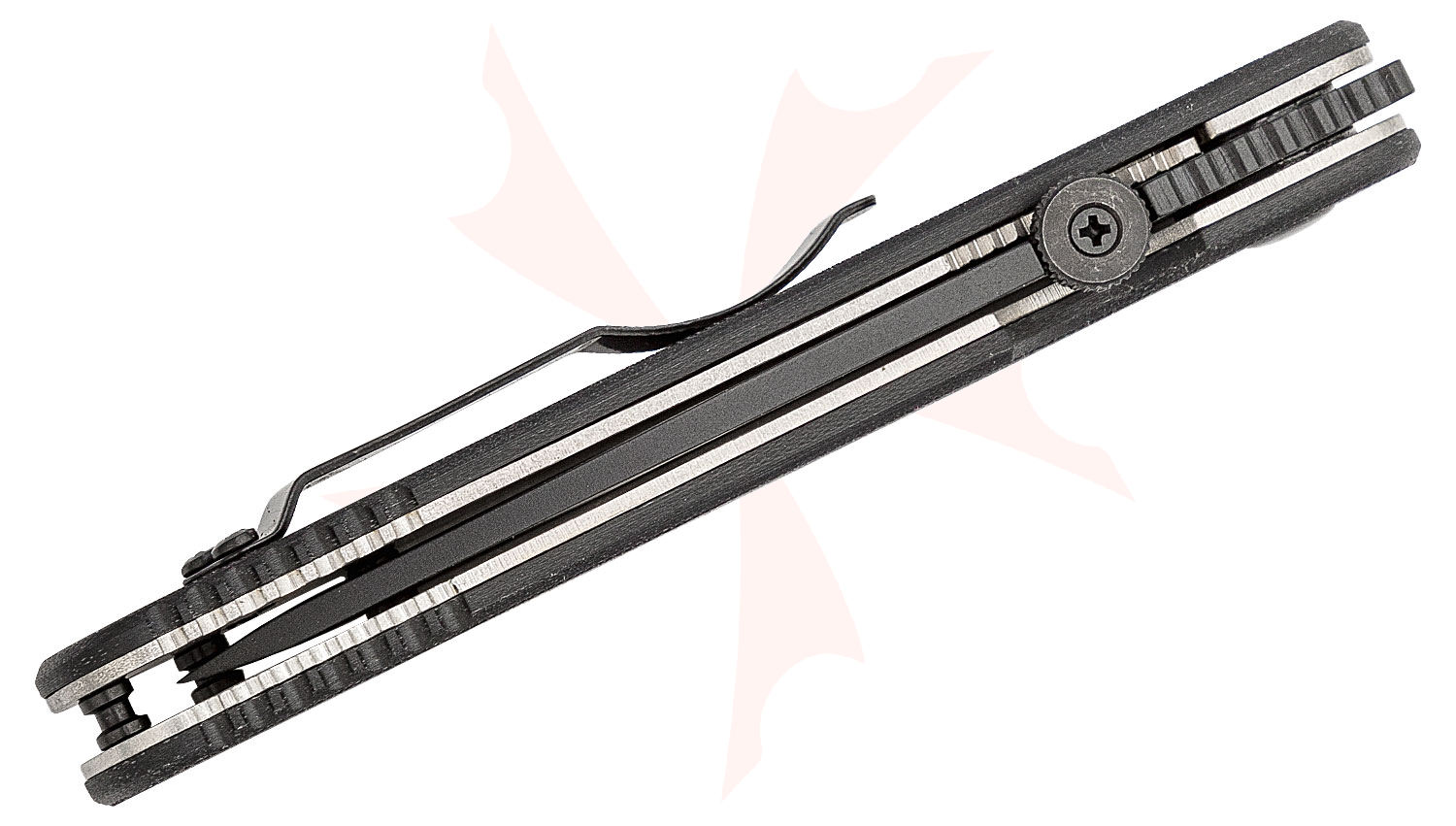 Emerson A-100 Folding Knife 3.6" Black Plain Blade, Black G10 Handles ...