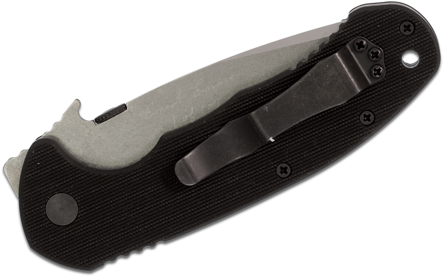 Emerson Signature Series Barracuda Folding Knife 3.7" Stonewashed Combo ...