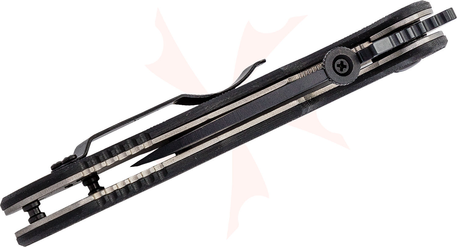 Emerson CQC-14 Snubby Folding Knife 2.7" Black Plain Blade with Wave ...