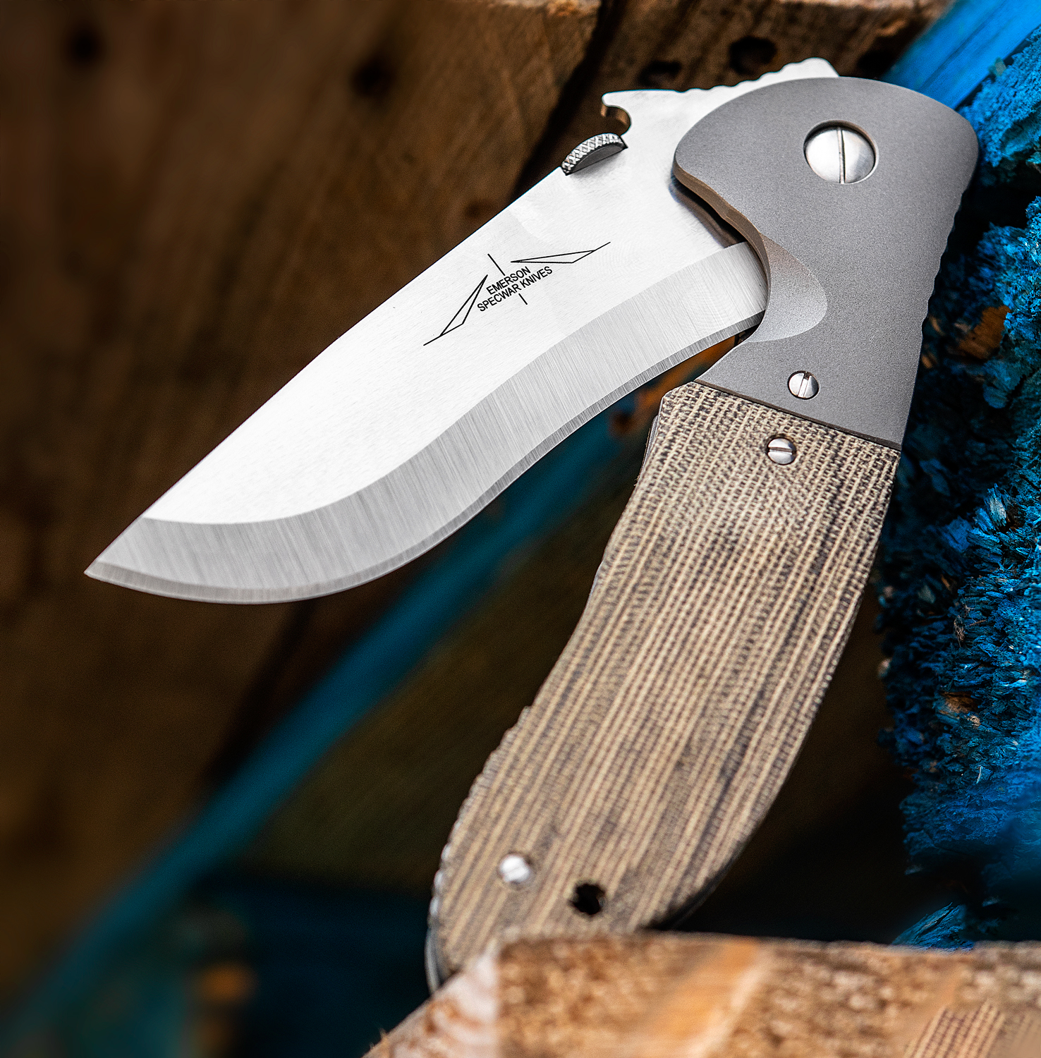 Ernest Emerson Custom Super Commander Folding Knife 4.05" 154CM Recurve ...