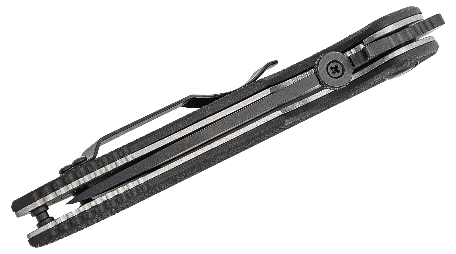 Emerson Mini Commander Folding Knife 3.4" Black Combo Blade with Wave ...