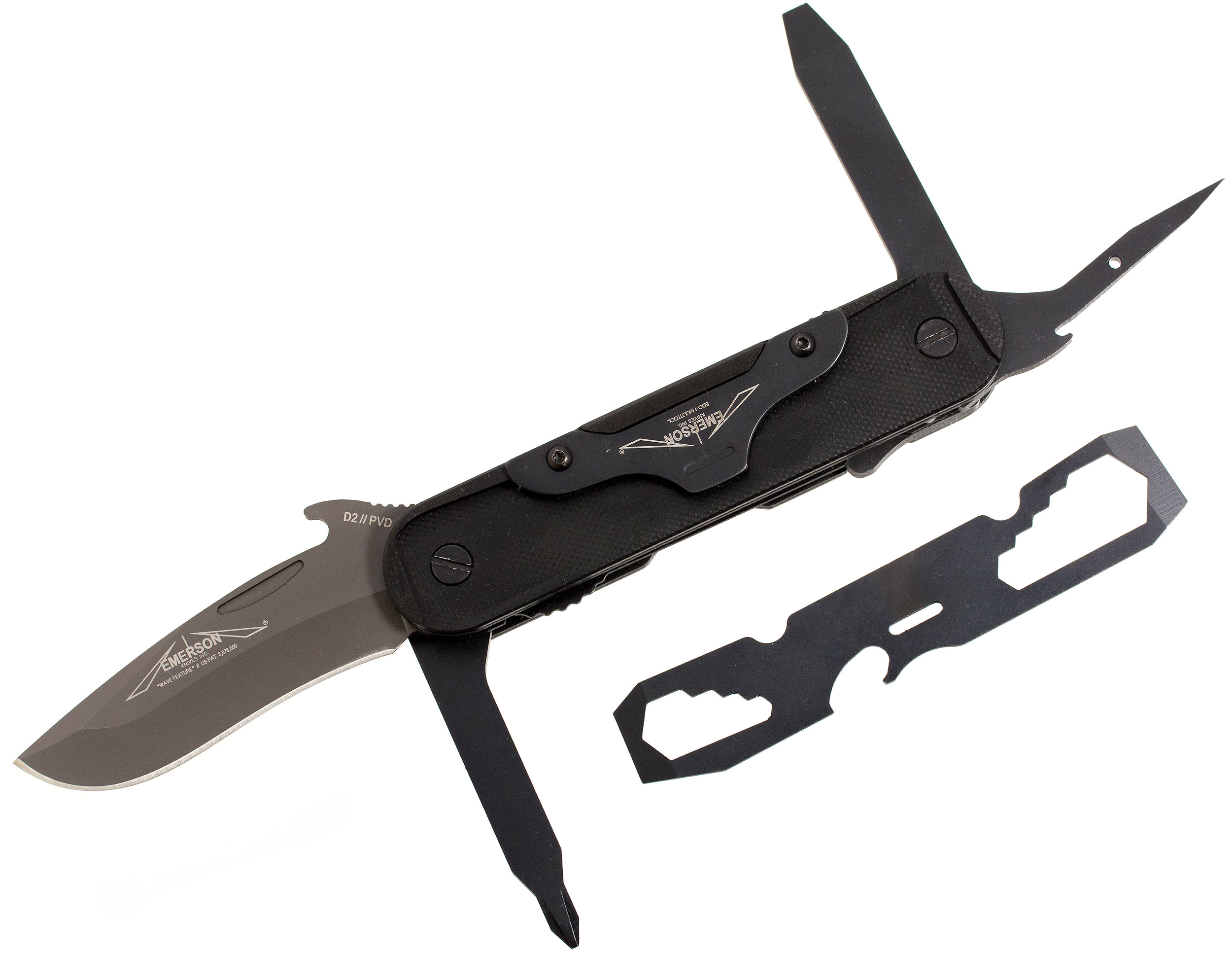 Emerson Multitasker EDC-1 Multi-Tool 2.9" Plain Blade with Wave, G10 ...