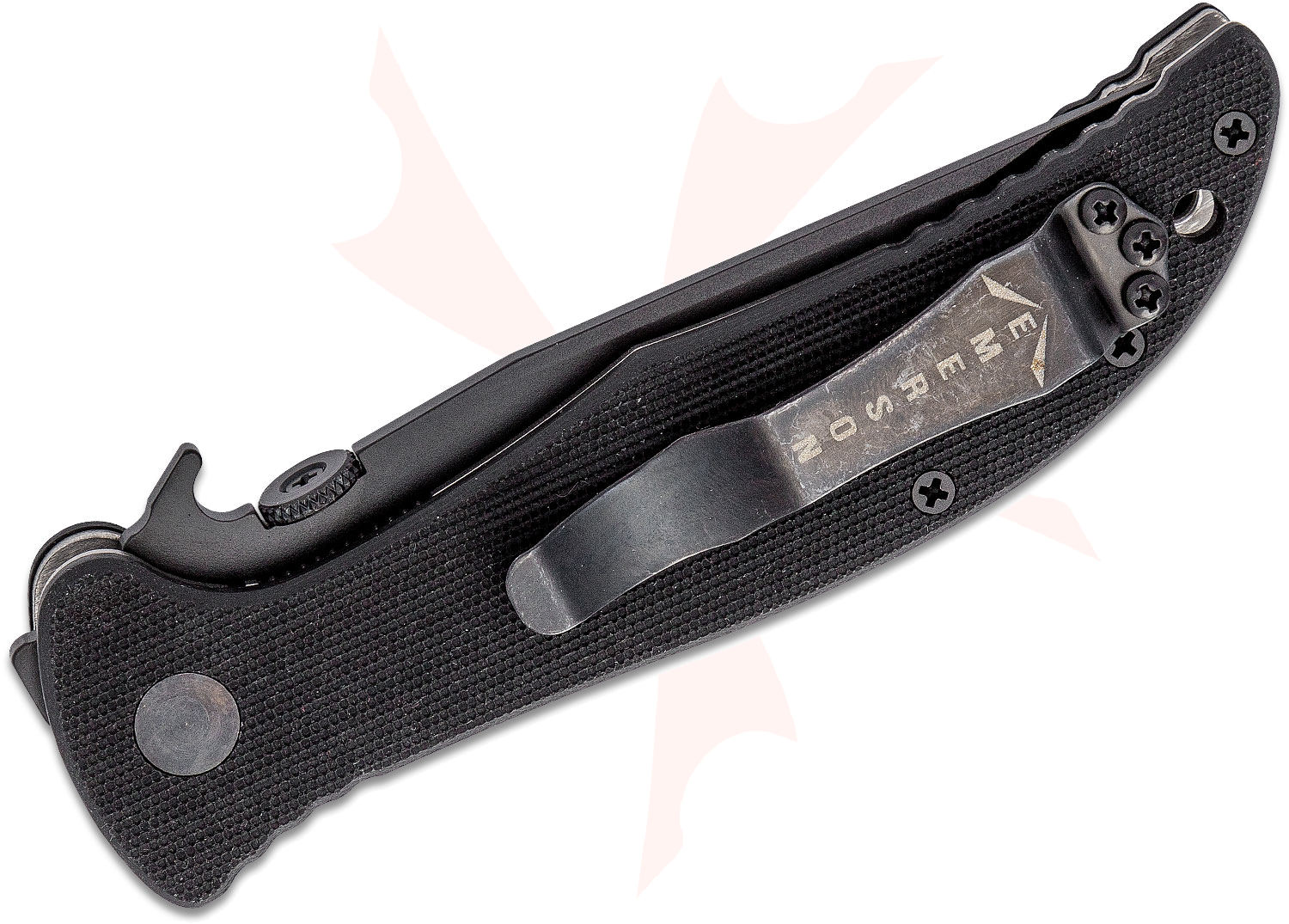 Emerson Gentleman Jim Folding Knife 3.75" Black Combo Blade, Black G10 ...