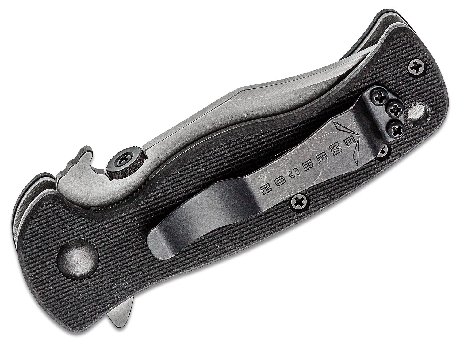 Emerson Mini Sheepdog Bowie Flipper Knife 3" Satin/Stonewash Combo ...