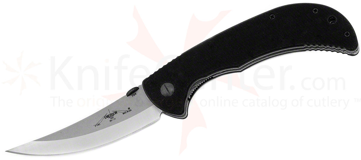 Emerson Persian Tactical Folding Knife 4.1" Plain Blade, Black G10 ...
