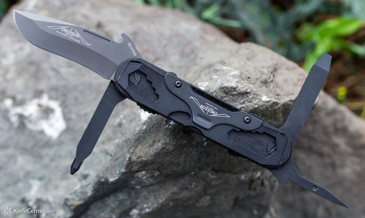 Emerson Multitasker EDC-1 Multi-Tool 2.9" Combo Blade with Wave, G10 ...