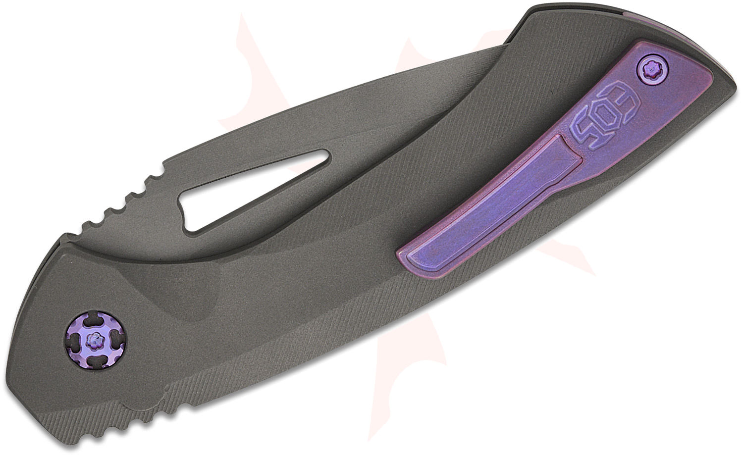 EOS El Dorado AUTO Folding Knife 3.125" CPM-S35VN Sasha Drop Point ...