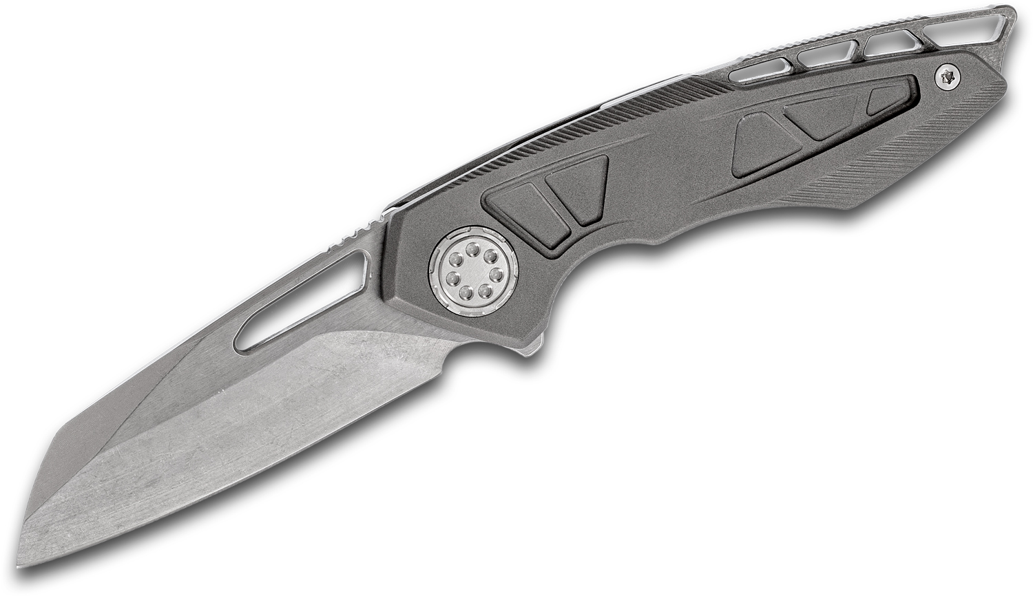 EOS Neptune Flipper Knife 3.125" CPM-154 Stonewashed Blade, Dark ...