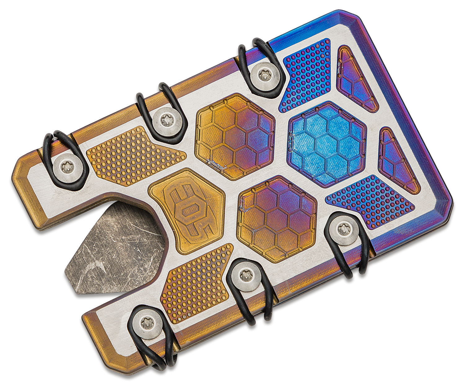 EOS Titanium 2.5 Wallet, Flamed Two-Tone - KnifeCenter - WAL_2.5_TT