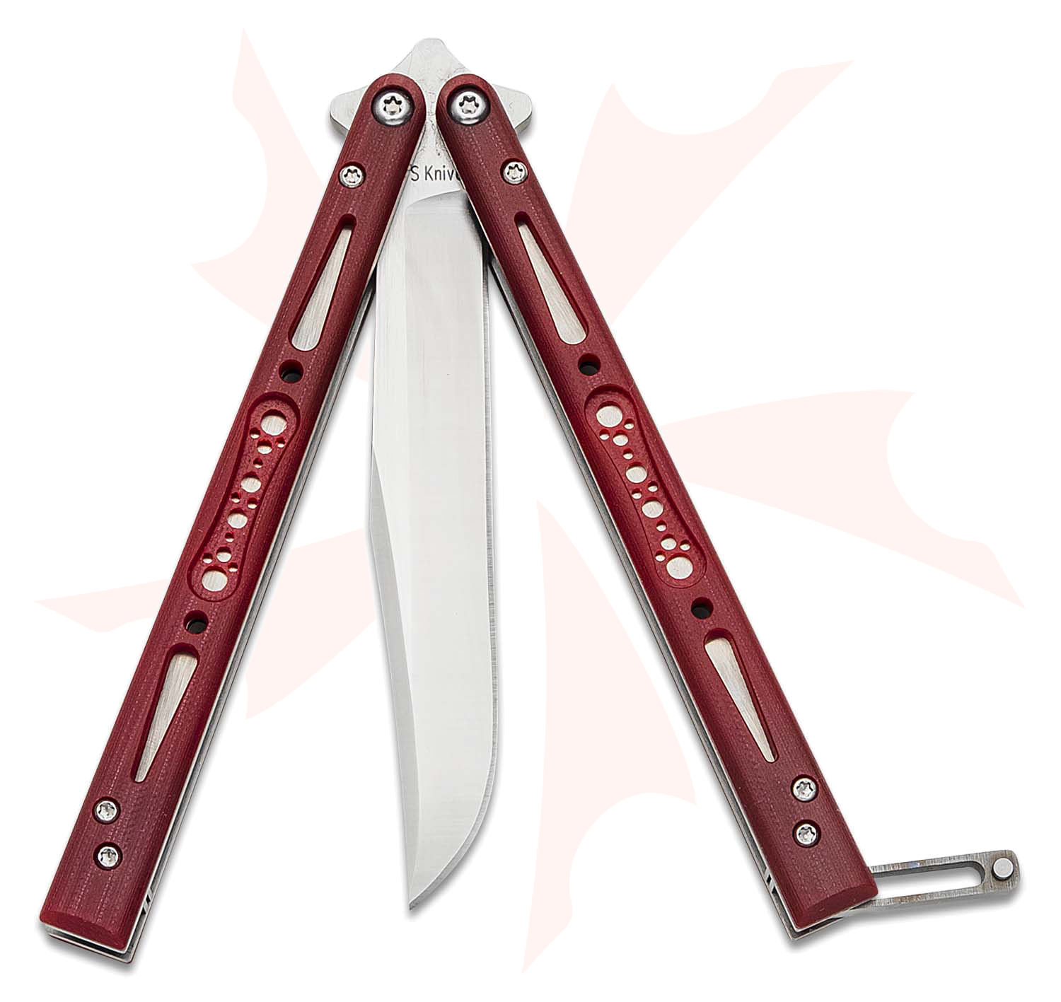 EPS Knives G10 Wraith Balisong Butterfly 4.6" 154CM Satin Bowie Blade ...