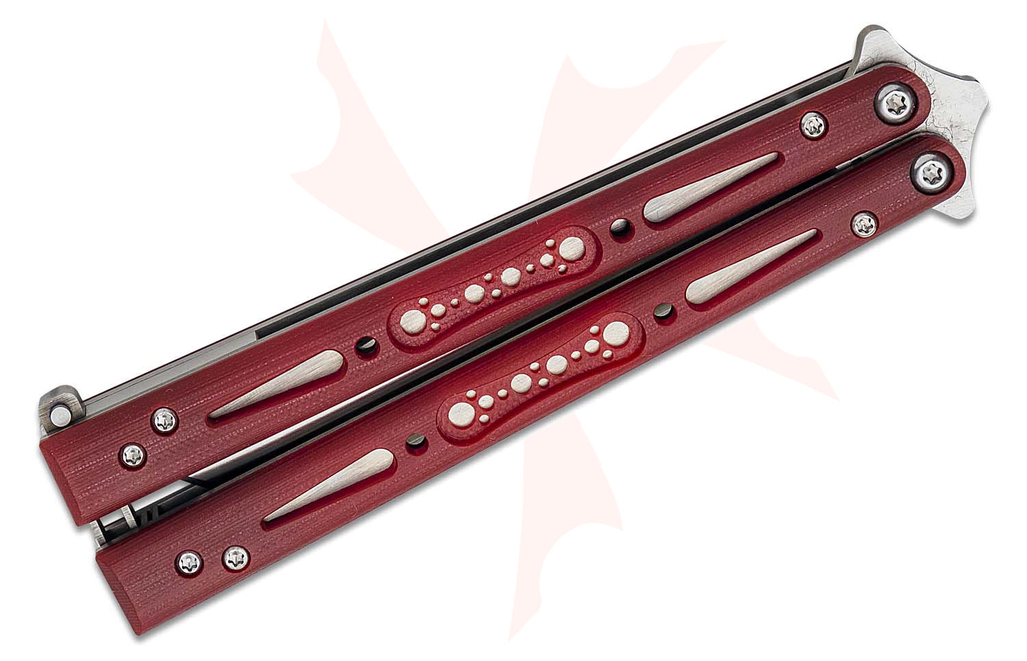 EPS Knives G10 Wraith Balisong Butterfly 4.6" 154CM Satin Bowie Blade ...