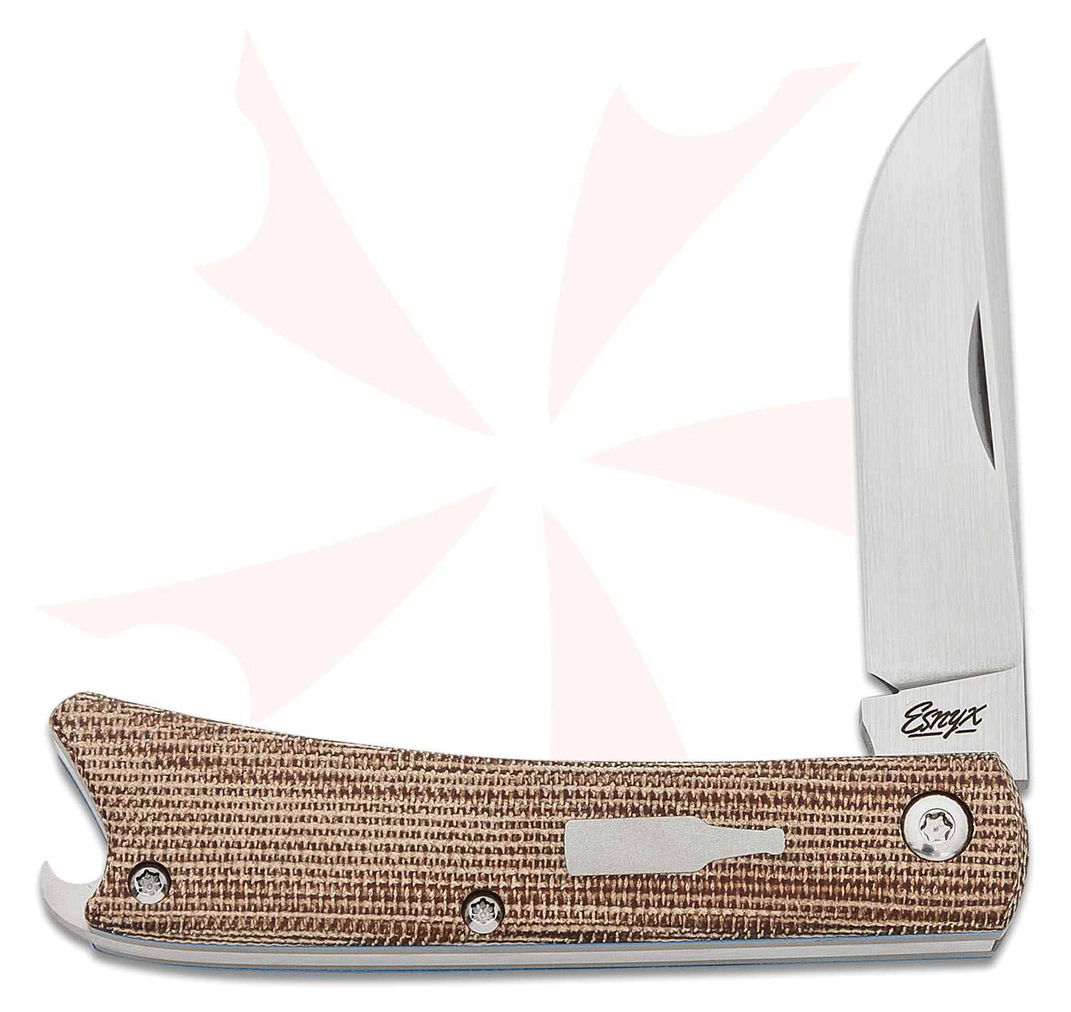 Esnyx Knives Silver Line Beer Buster Jr Slipjoint Folding Knife 2.625 ...
